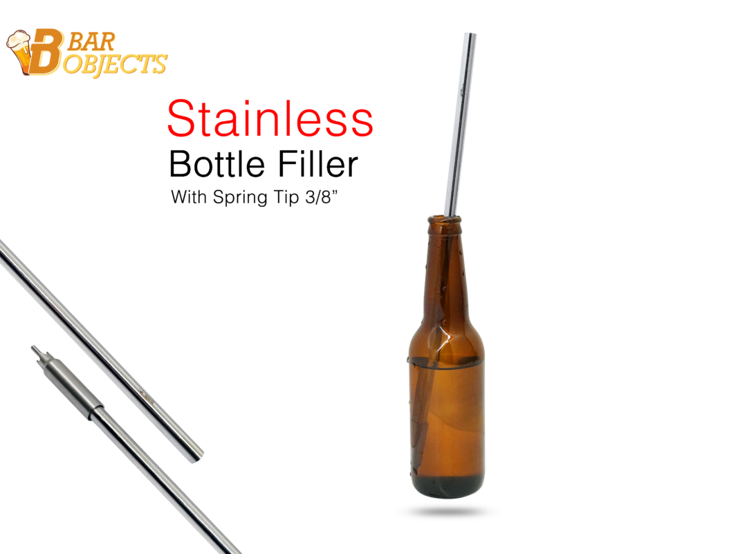Stainless Steel Bottle Filler with Spring Tip 3/8"