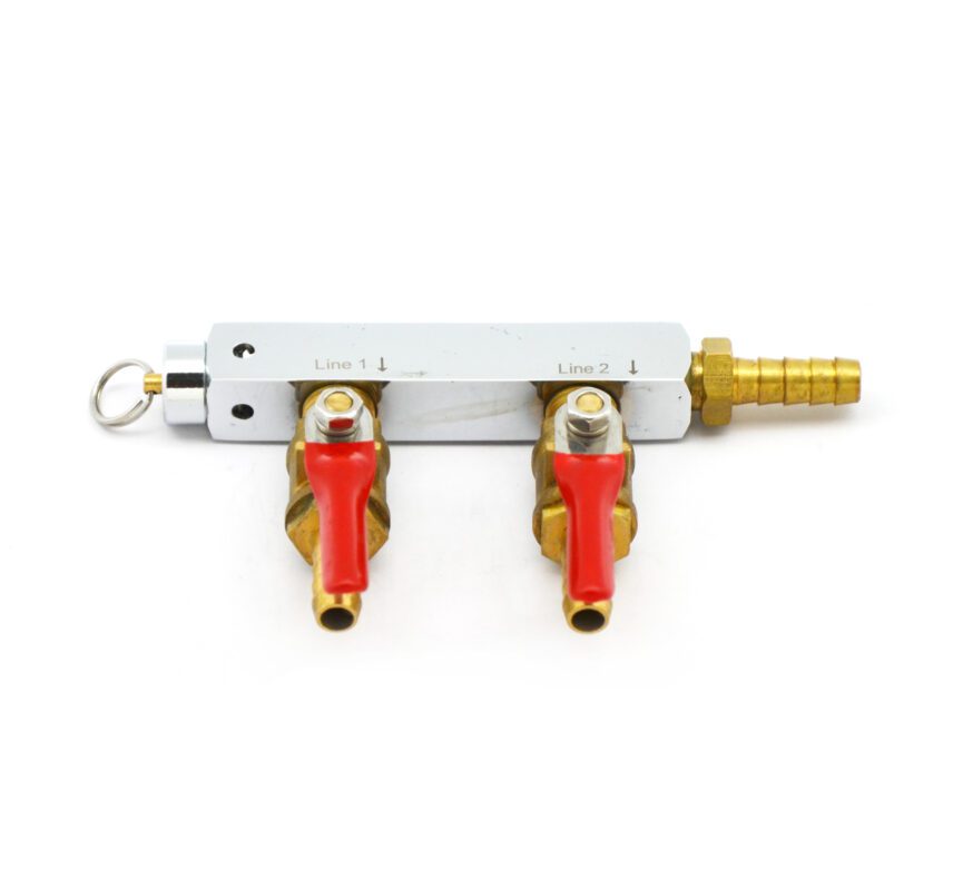 2 way co2 gas distributor with PRV | MFL Gas Distributor Manifold