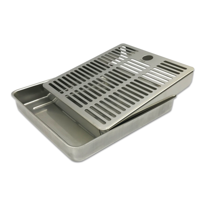 Over Counter Drip Tray/Recessed Brushed | Flanged Flush Mount