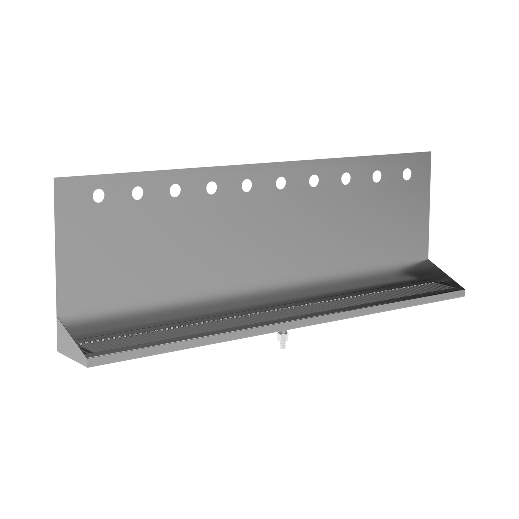 36″ x 6″ x 14″ Shank Mounted Drip Tray with drain | Bar Objects