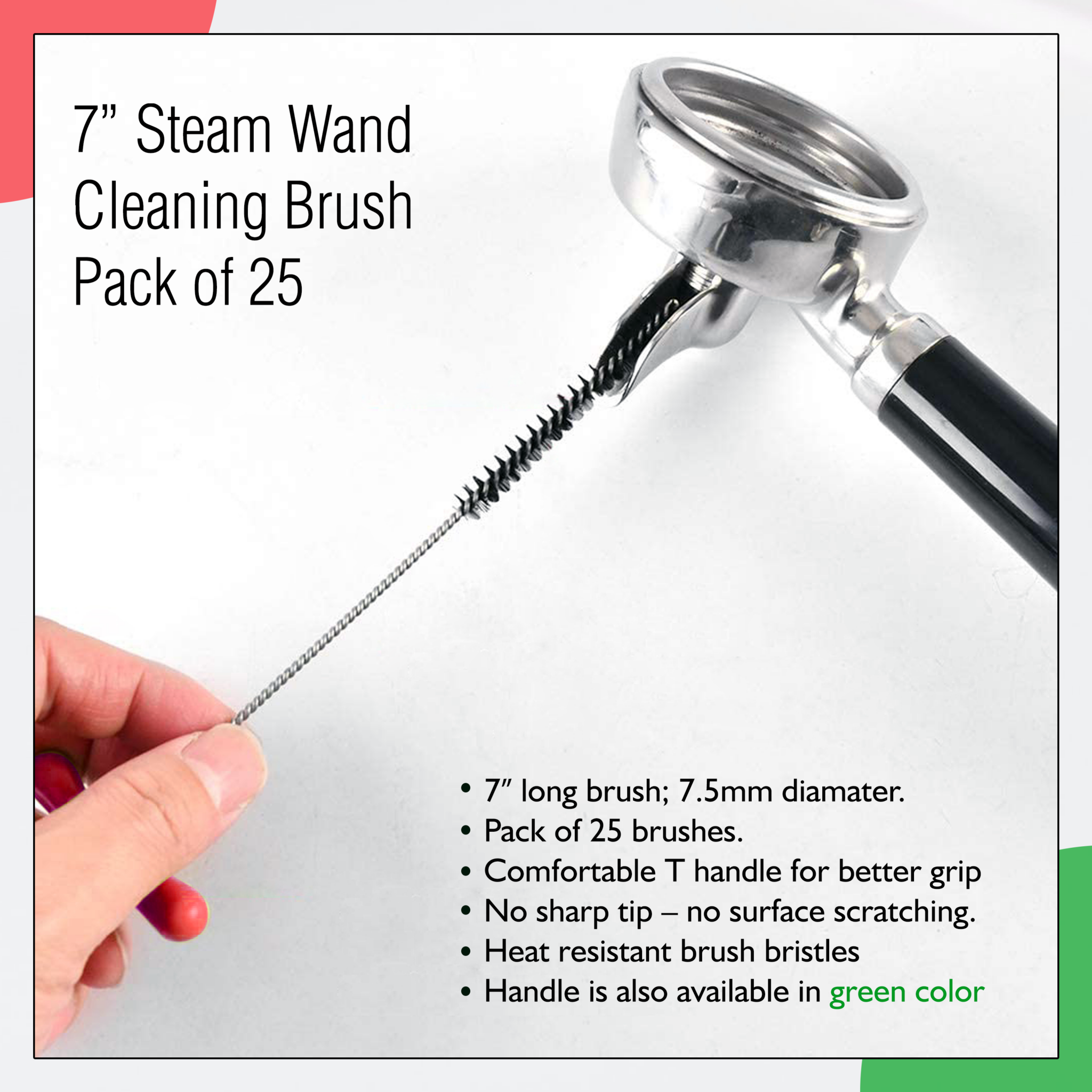 Steam Wand Cleaning Brush - Large (7.5mm ID) - Bar Objects
