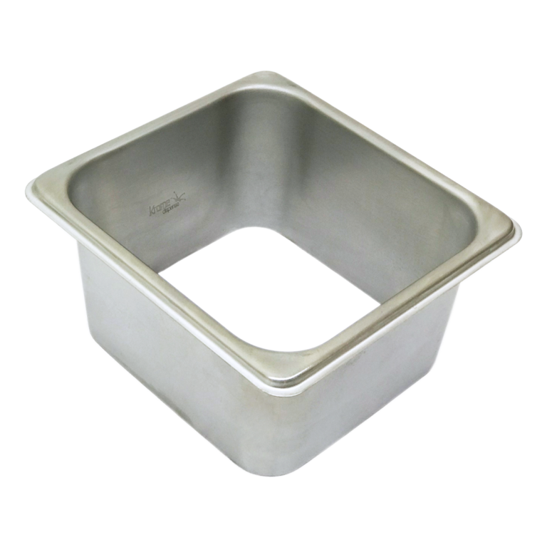 Steel Rectangular Waste Bin Chute | Knock Box Countertop