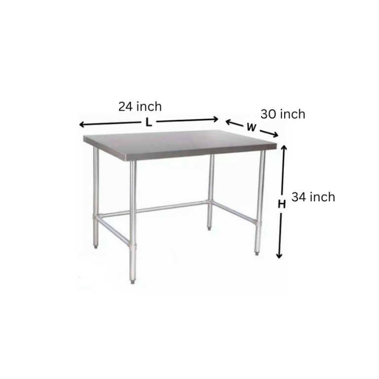 30″ x 24″ Stainless Steel Work Table Premium Series - Bar Objects