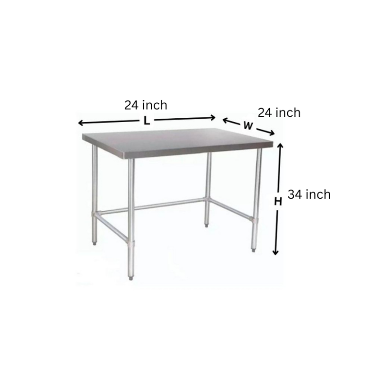 24″ x 24″ Stainless Steel Work Table Premium Series - Bar Objects