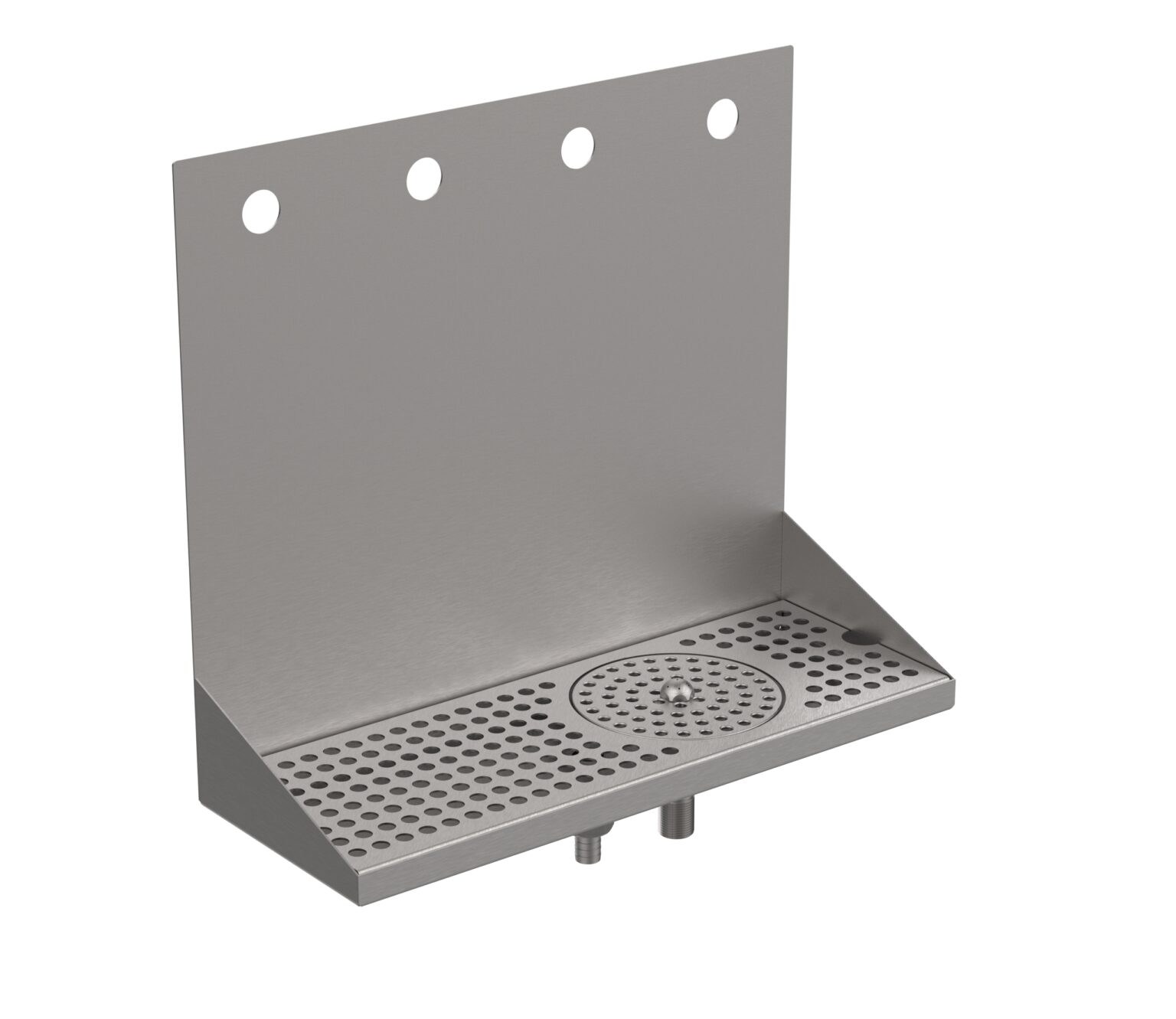 16" x 14" Shank Mounted Drip Tray with drain